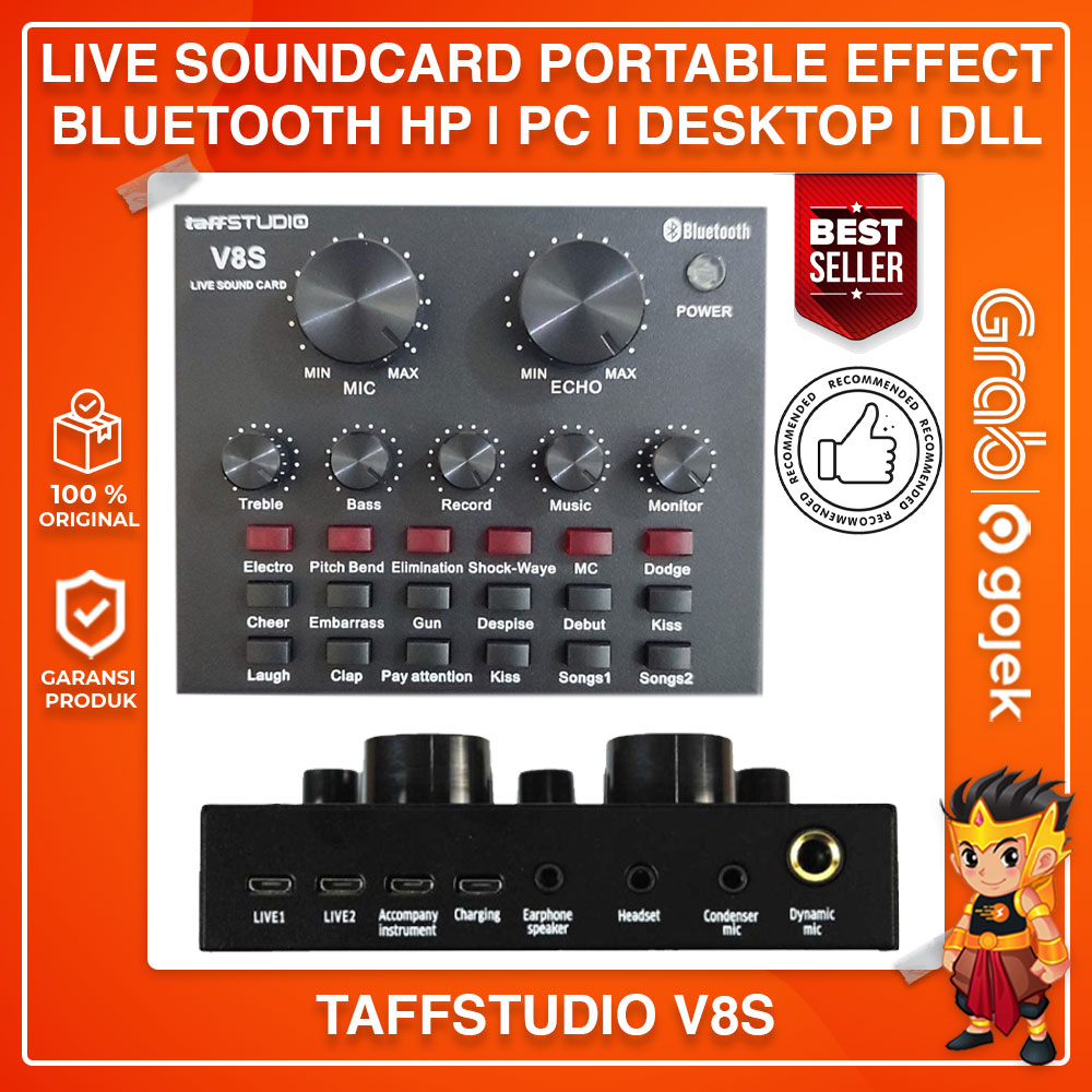 Taffware / Taffstudio Soundcard Bluetooth V8s / V8u Live Mixer External ...