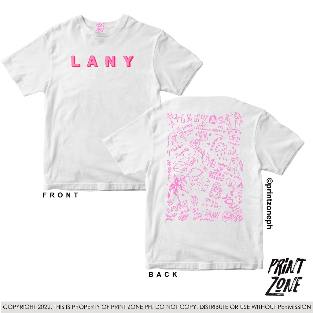 New store promotion LANY SHIRT - DOODLE HAND DRAWN FRONT AND BACK FAN ART.- PRINT ZONE PH ...