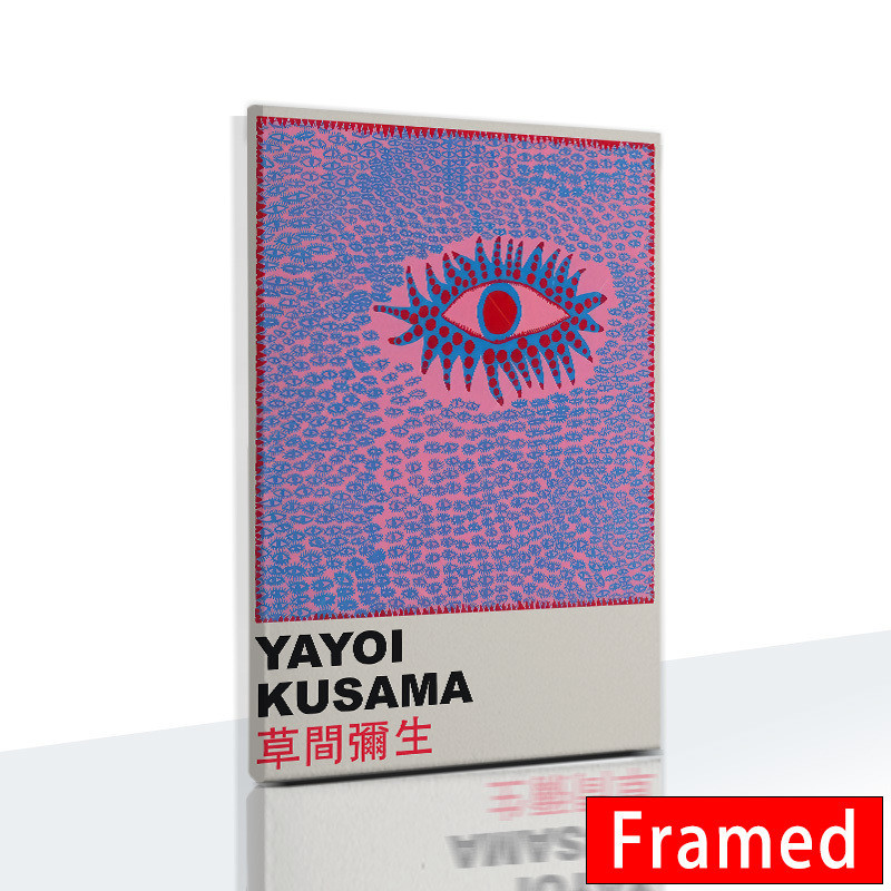 （With Frame）Japanese Yayoi Kusama Art Exhibit Posters with Framed ...