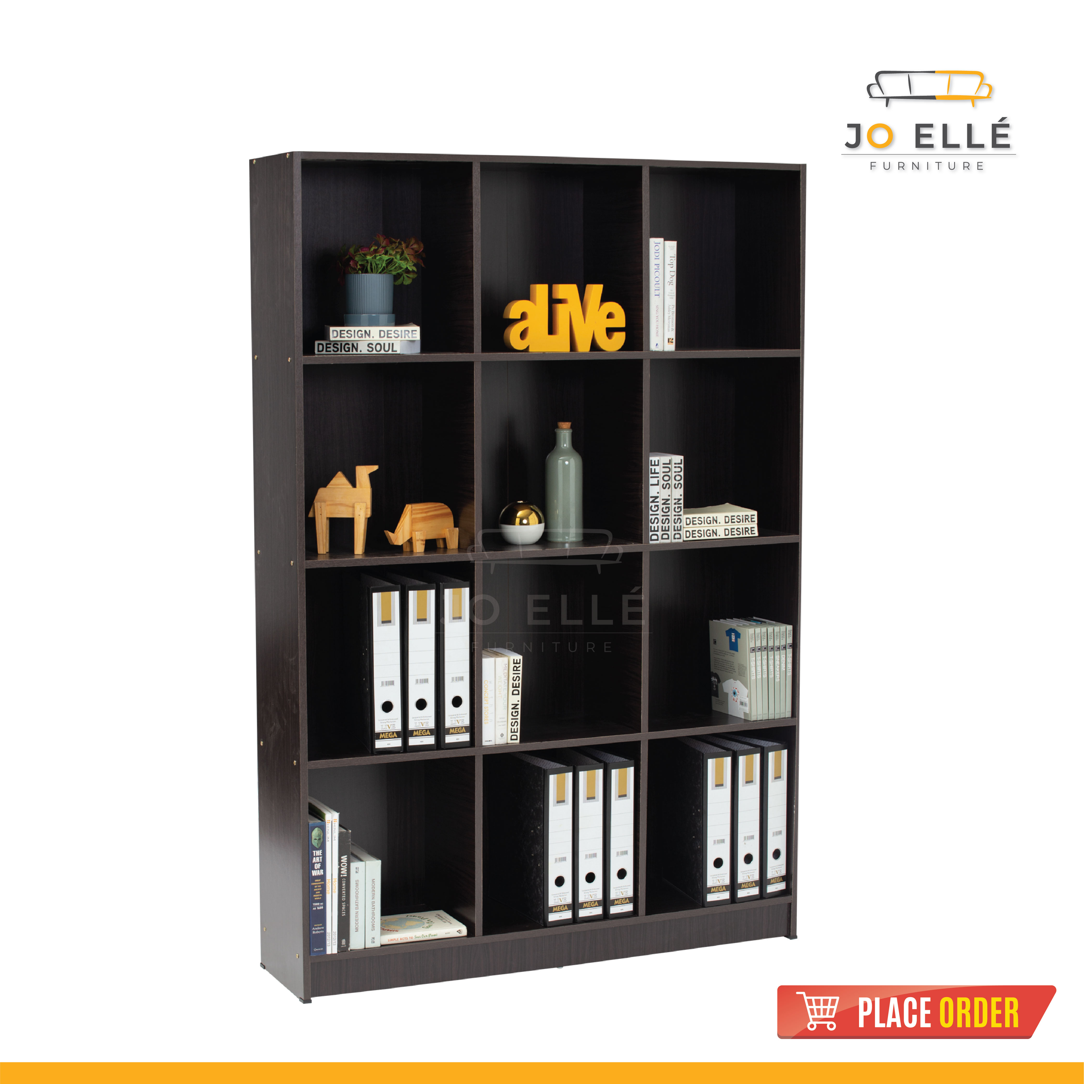 Jo ELLE - Eva 12C File Cabinet (U) / Display Cabinet / Bookshelf / Book ...