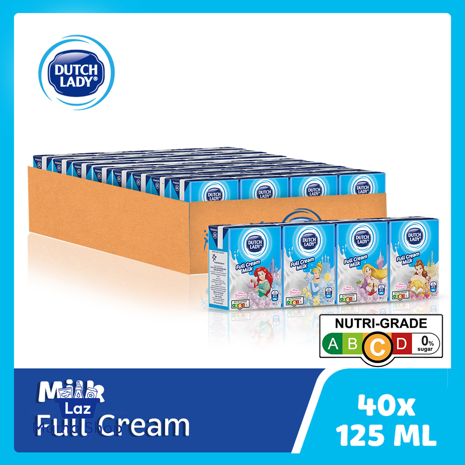 Dutch Lady Disney Princess Milky 125ml Full Cream UHT Milk - Case (Laz ...
