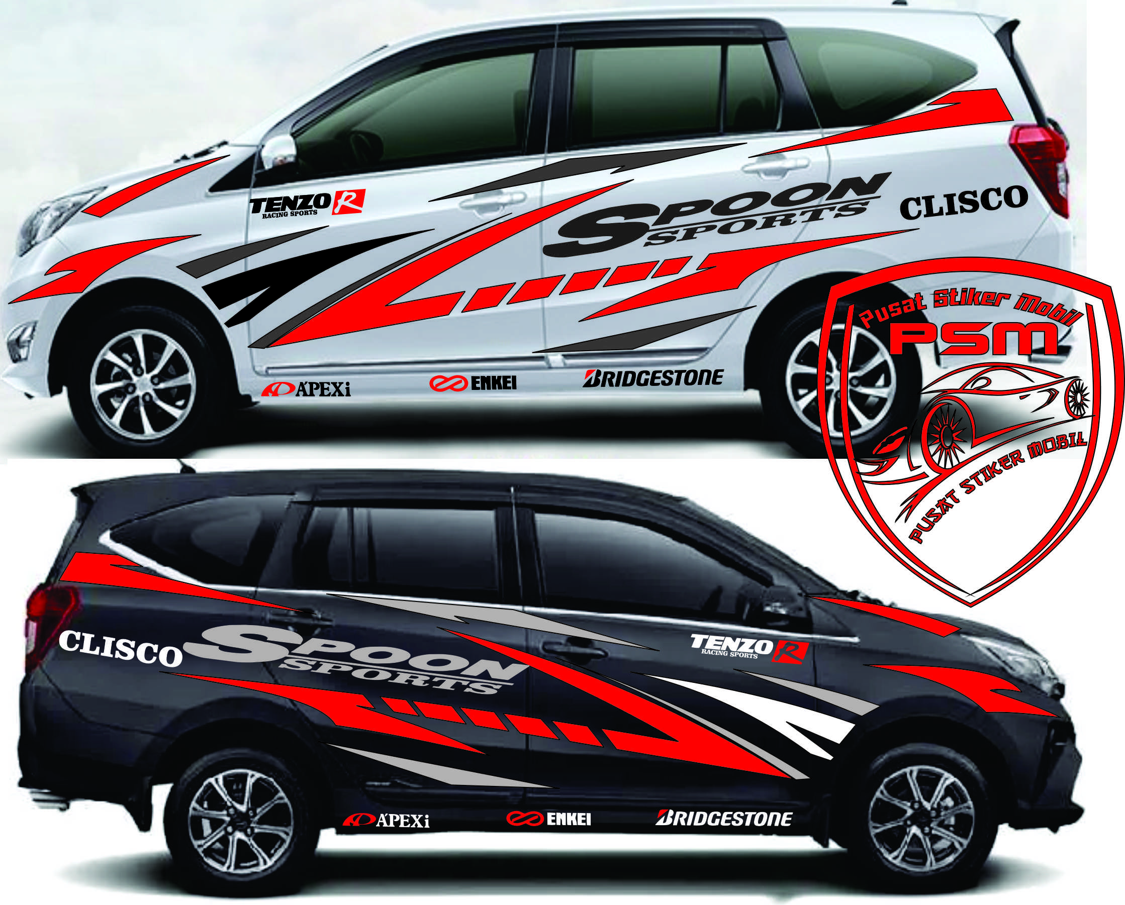 Stiker mobil calya Sigra Terios Fortuner taruna mobillio motif terbaru ...