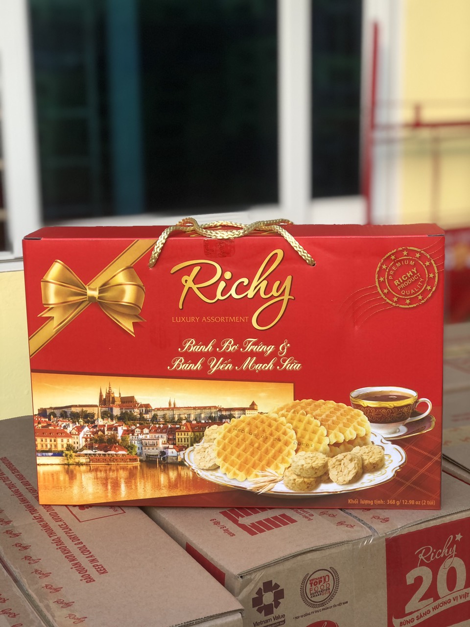 GIÁ HOT MEGA SALE 9.9 MUA 2 tặng 1 Bánh Richy quai xách 368g - date T11-12.2023 -bánh kẹo Richy ...