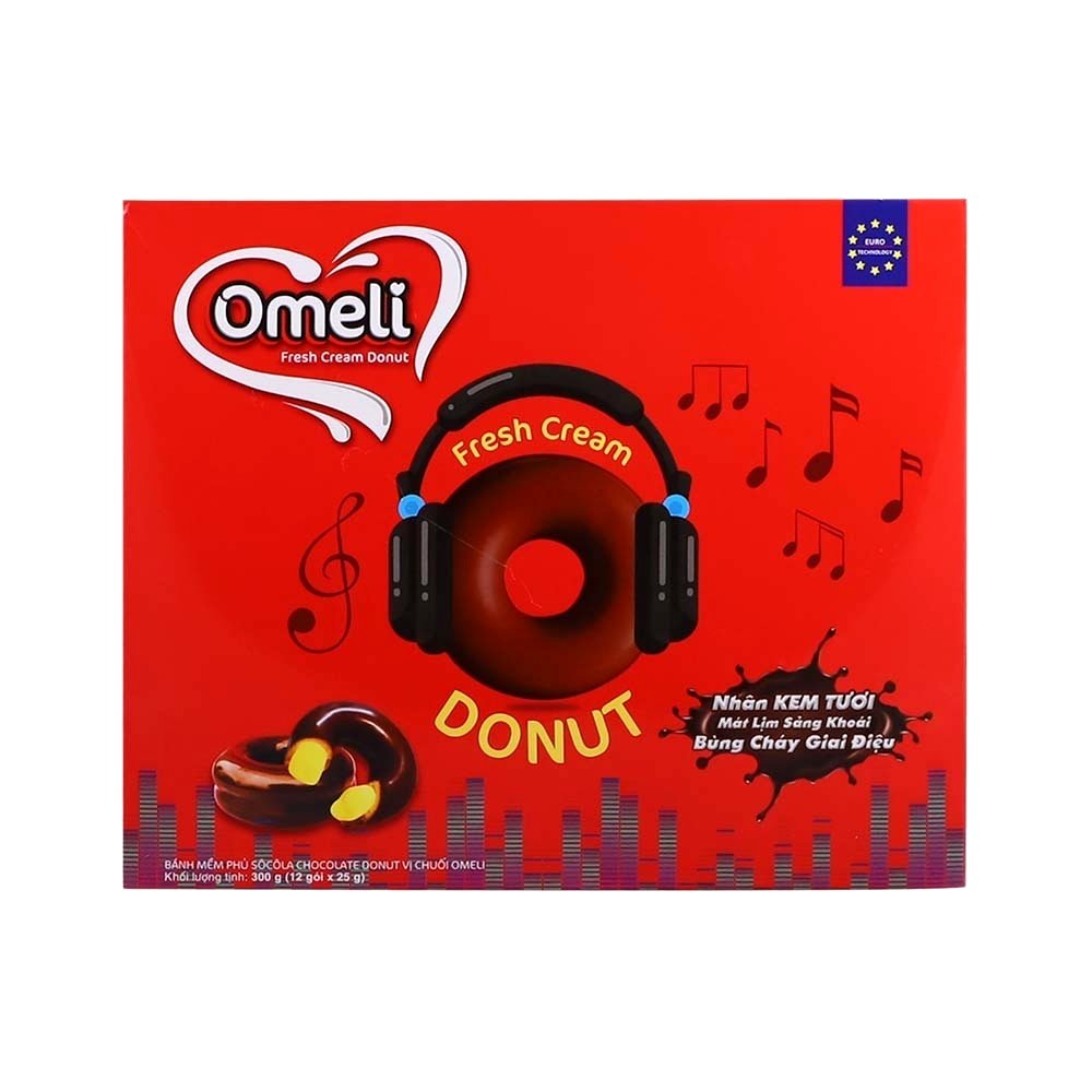 Omeli Fresh Cream Donut 300g (25g x12s) | Shop.com.mm