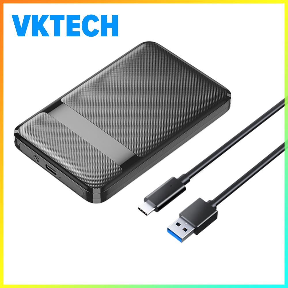 [Vktech] 2.5 Inch SSD Enclosure SATA To USB3.0/Type-C Hard Drive Case 5 ...
