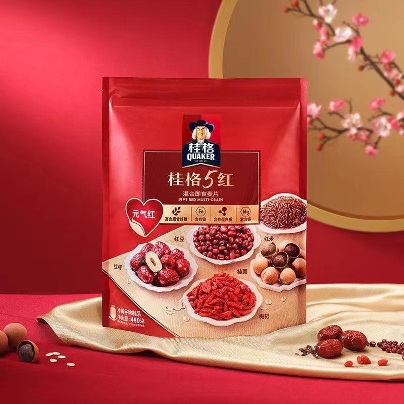 Quaker Five Red Multi-Grain Cereal 480g 桂格 五红混合即食麦片 景甜代言 - Gourmet shop ...