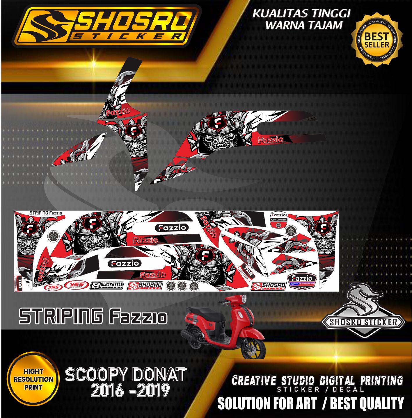 STRIPING MOTOR VARIASI STIKER BUAT YAMAHA FAZZIO STRIPING / STIKER NEW FAZZIO STRIPING VARIASI ...