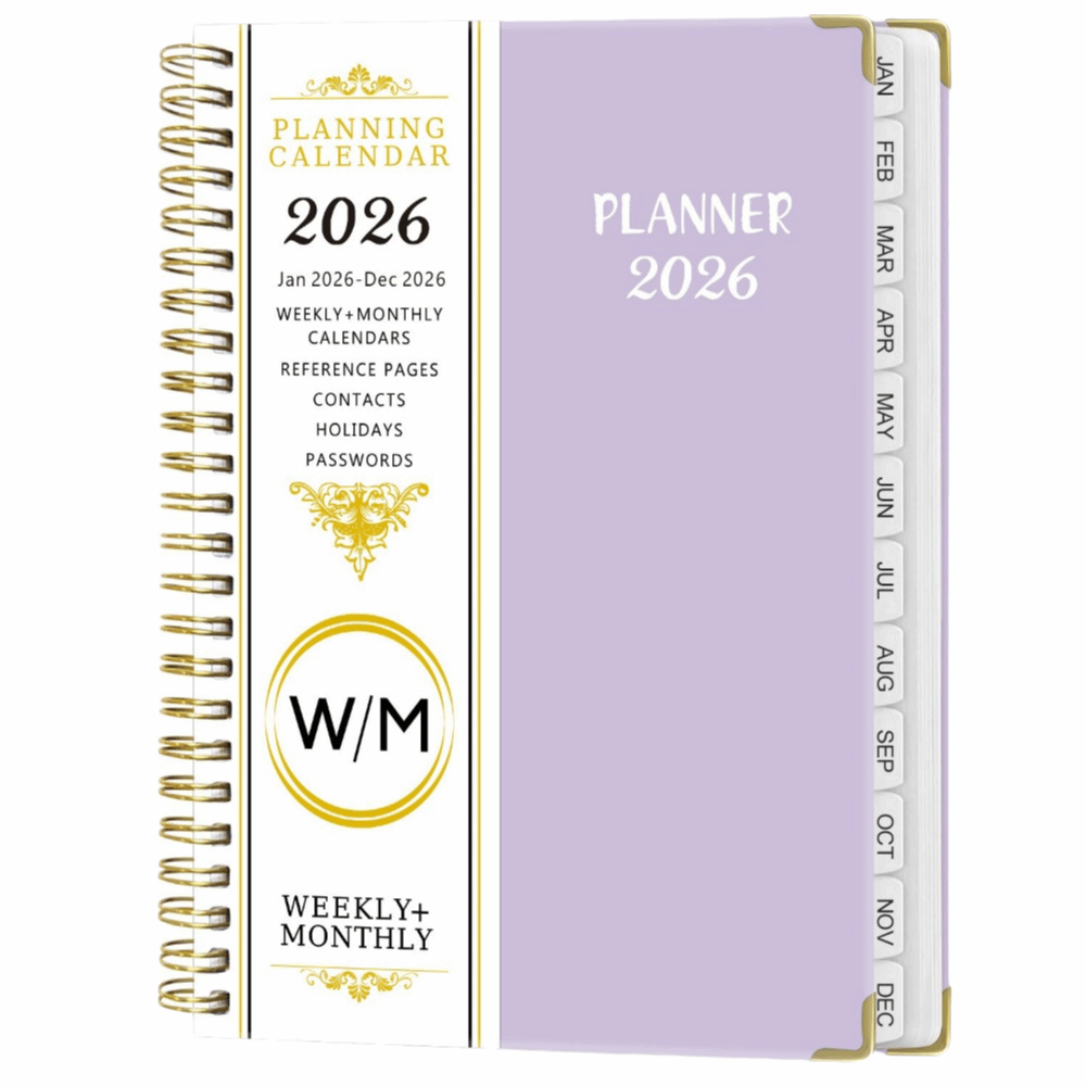 January-December Yearly Schedule 2026 Planner Notebook A5 Size 365 Days ...