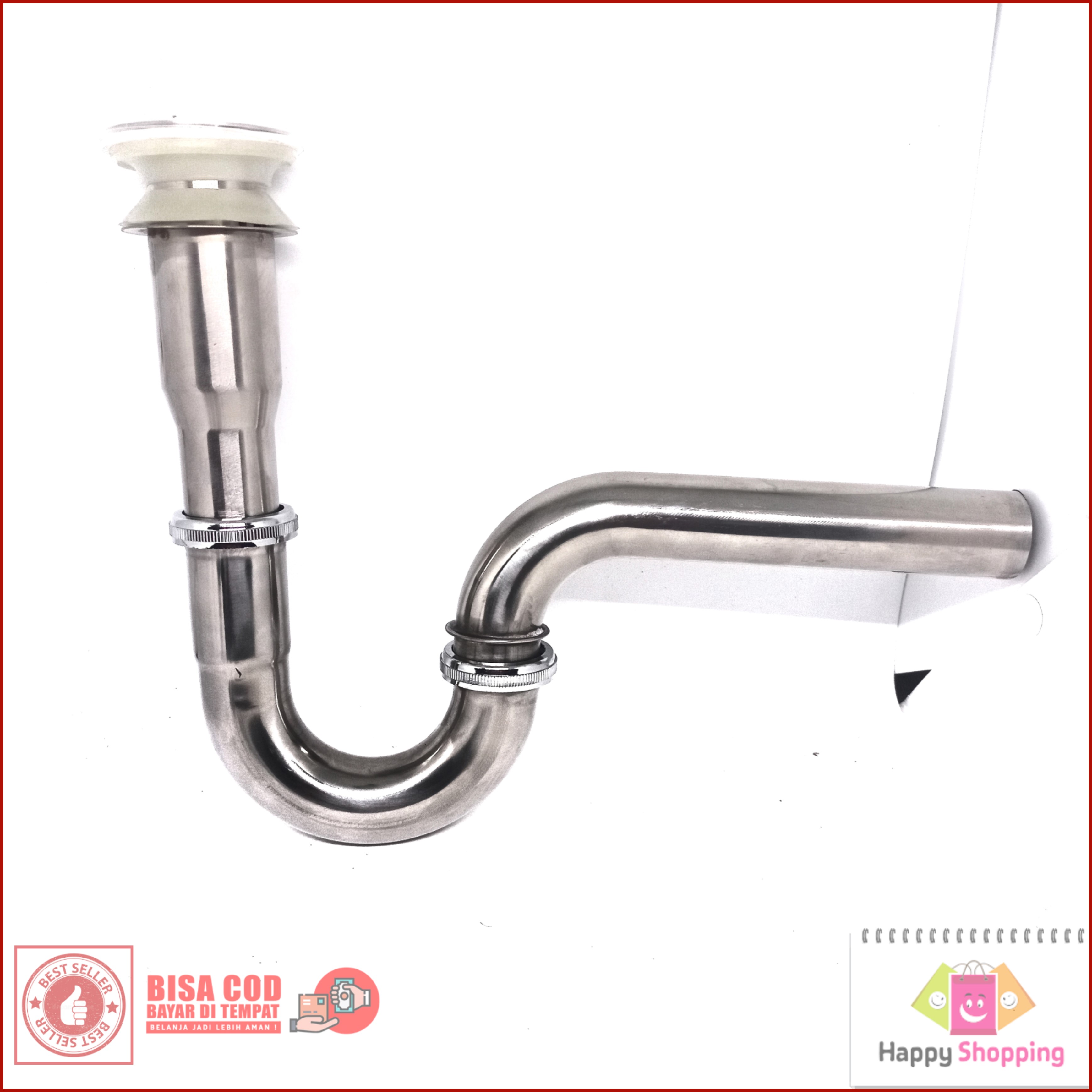 Sivon Pencet Stainless Pembuangan Air Wastafel Sifon Siphon | Lazada ...