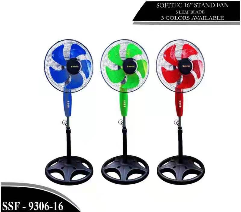 Electric Fan Stand Fan 16 Inches Super Strong Wind!! Stand Fan 3 Speeds ...