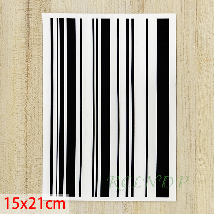 Waterproof Temporary Tattoo Sticker stripe Bar code streak line Fake ...
