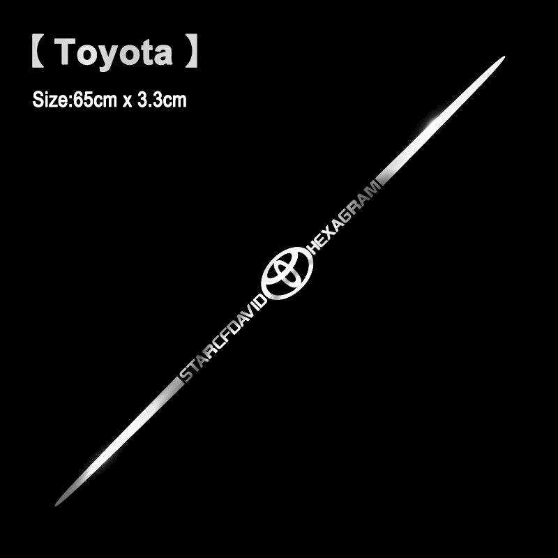 Ann-Car】สติกเกอร์เลเซอร์สีขาว1ชิ้นโลโก้รถสะท้อนแสงสติกเกอร์ตกแต่งรถยนต์ ...
