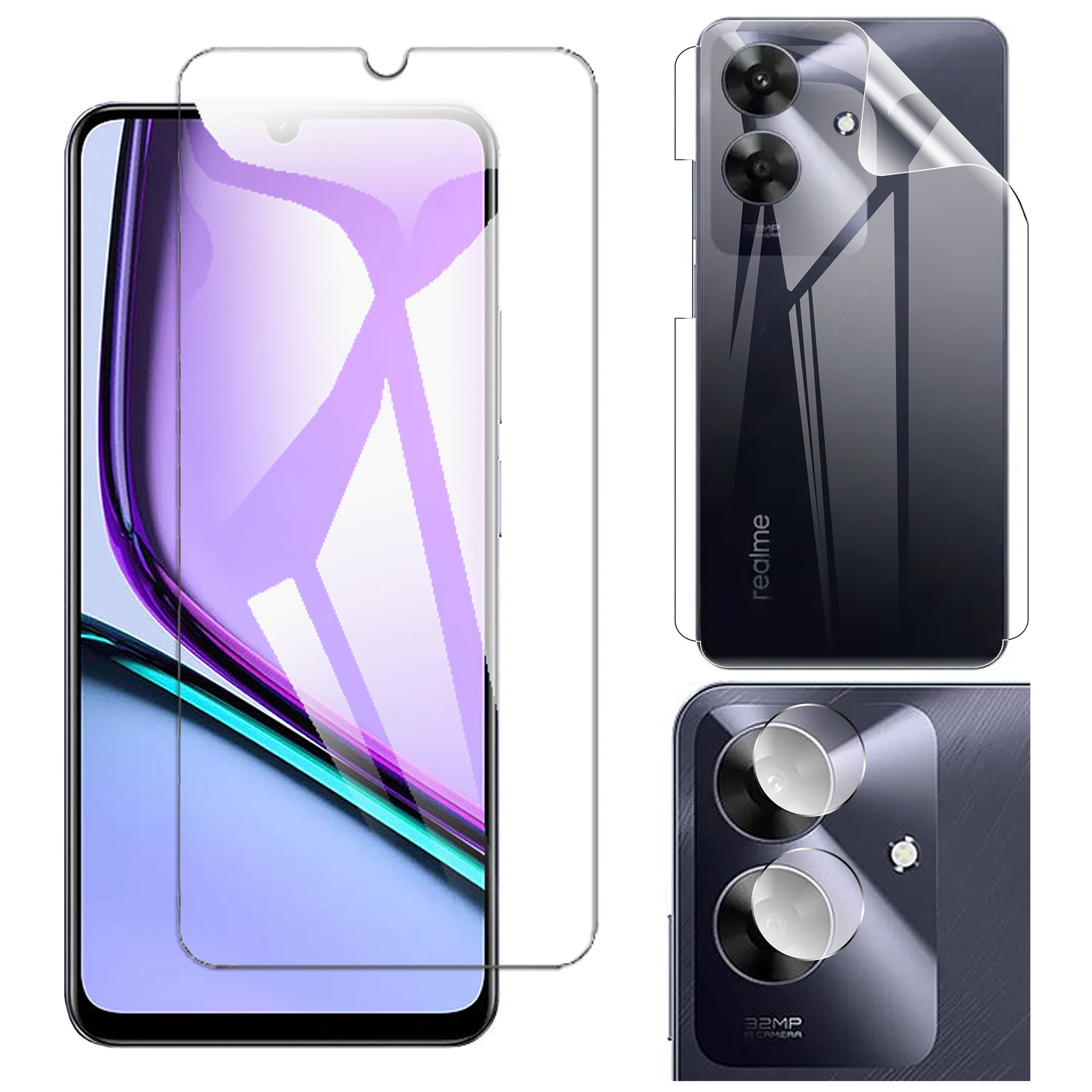 Realme Note 60 Scratch-Resistant Crystal Clear Tempered Polish Glass ...