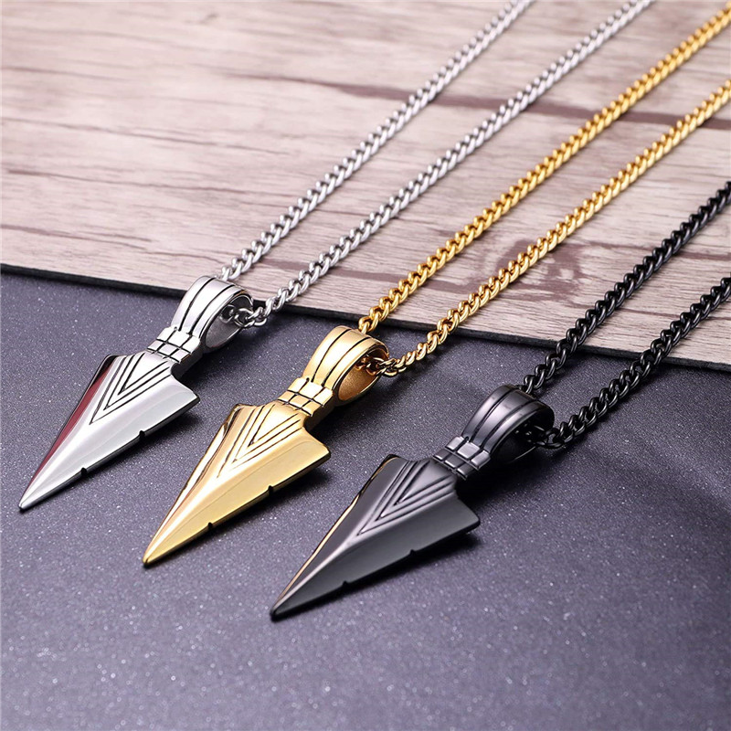 Long Necklace with Arrow Pendant Personal Security Self Defense Men ...