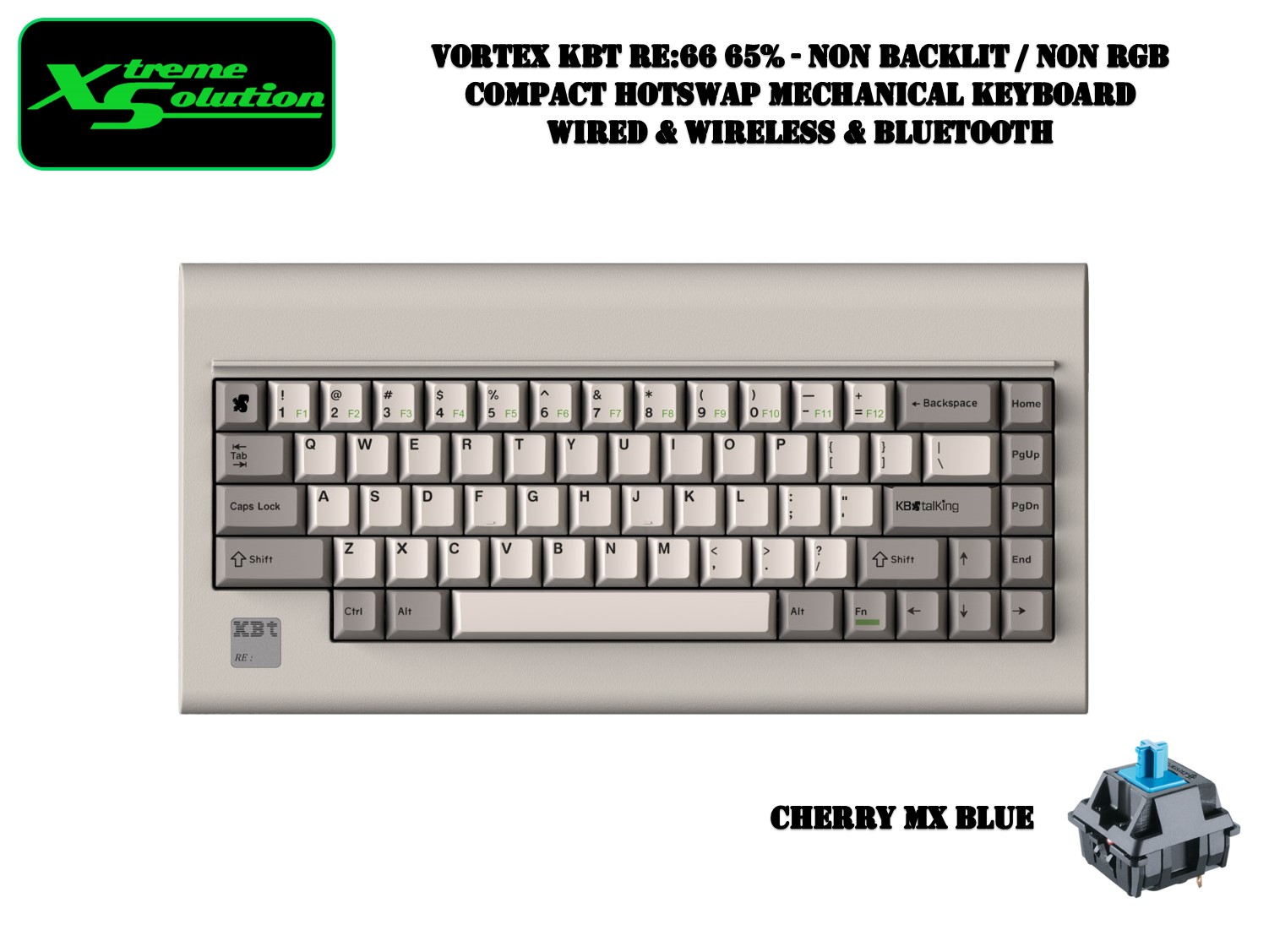 Vortex KBt RE:66 65% Compact Hotswap Mechanical Keyboard - Triple Modes ...