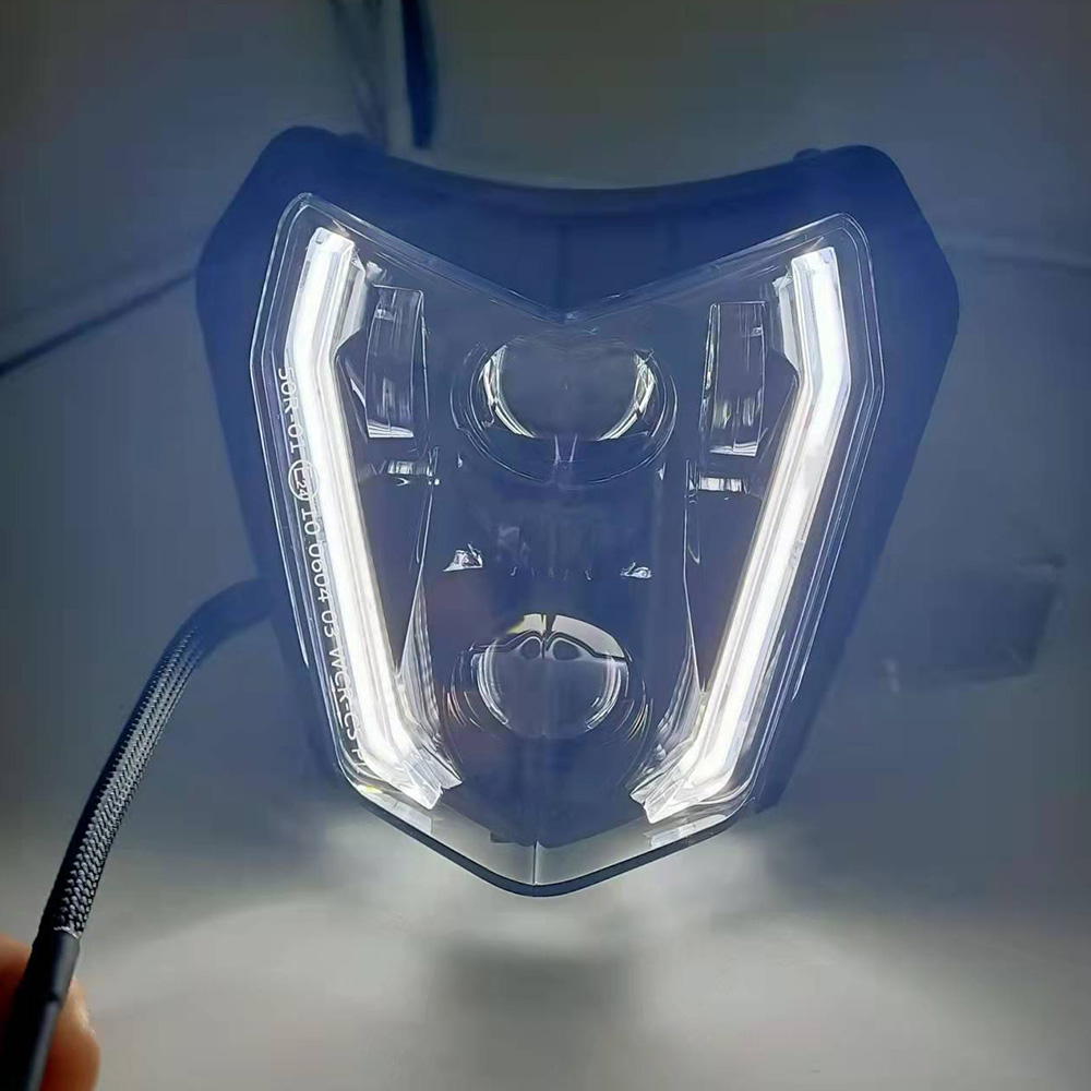 Marlaa Motorcycle LED Headlight Headlamp Head Light Supermoto Fairing ...