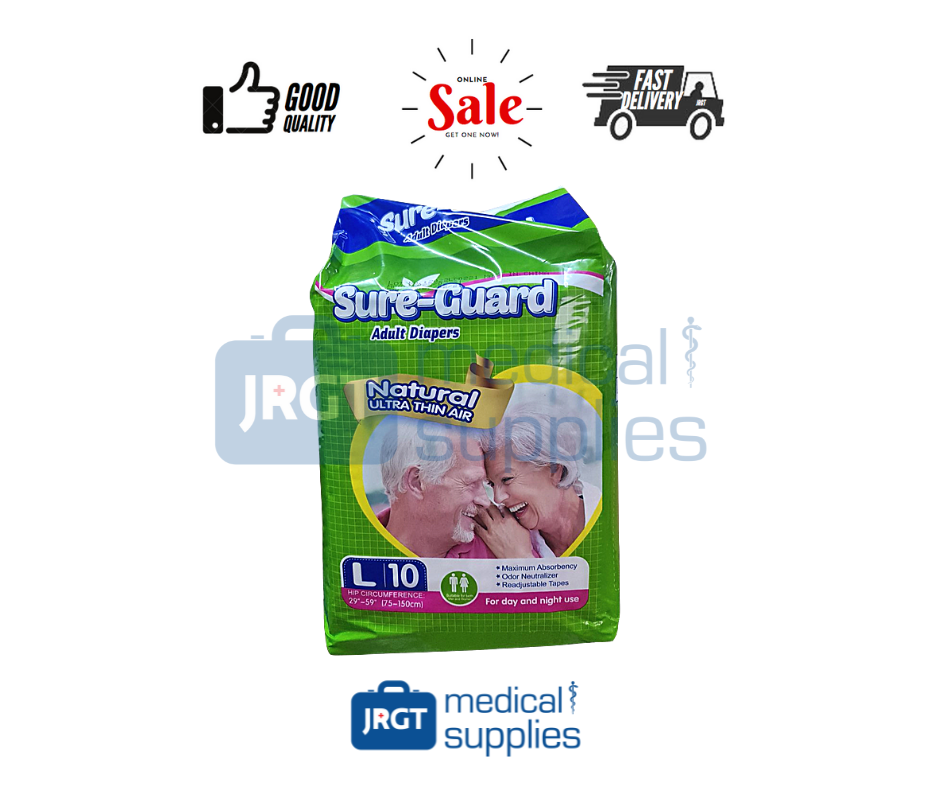Sure-Guard Adult Tape Type Diapers 10-pcs. Pack | Multi Sizes Available ...