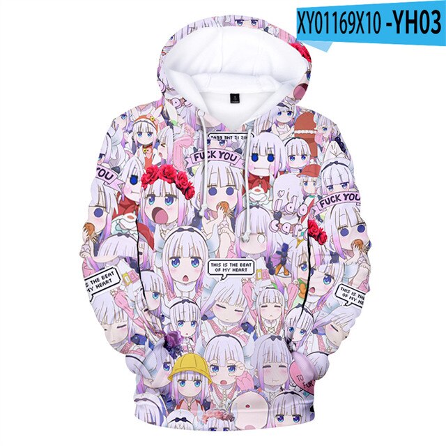 Anime Kobayashi San Chi No Maid Dragon Hoodie Sweatshirt Miss Kobayashi ...