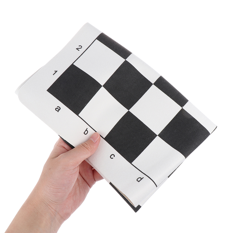 Black And White Portable Chess Board 43CM 51CM PU Leather Soft ...