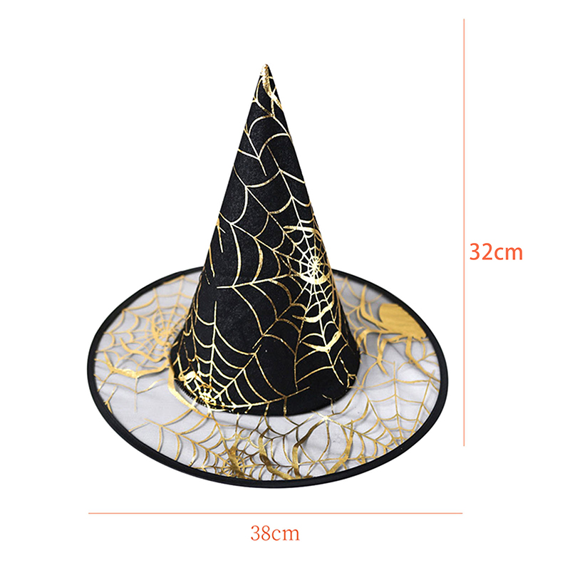 Adult Kids Black Witch Hats Masquerade Ribbon Wizard Costume Top ...