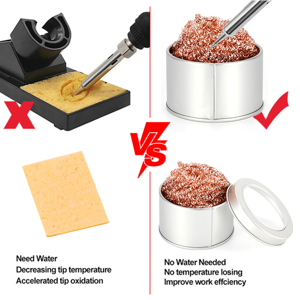 Soldering Tip Cleaning Cleaner Sponge Desoldering Welding Mesh Filter ...
