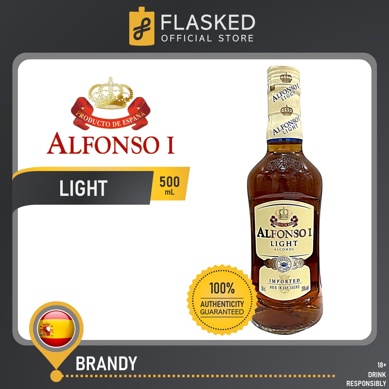 Alfonso I Light Brandy 500mL | Lazada PH
