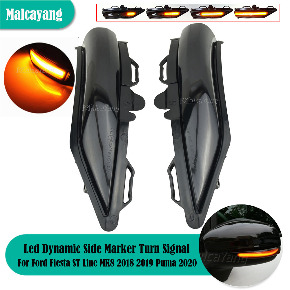 2PCS Hight Quality LED Side Wing Dynamic Turn Signal Light Rearview ...