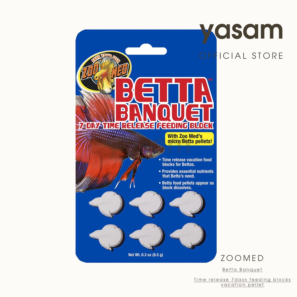 ZOOMED - Betta Banquet (time release 7days feeding blocks vacation ...