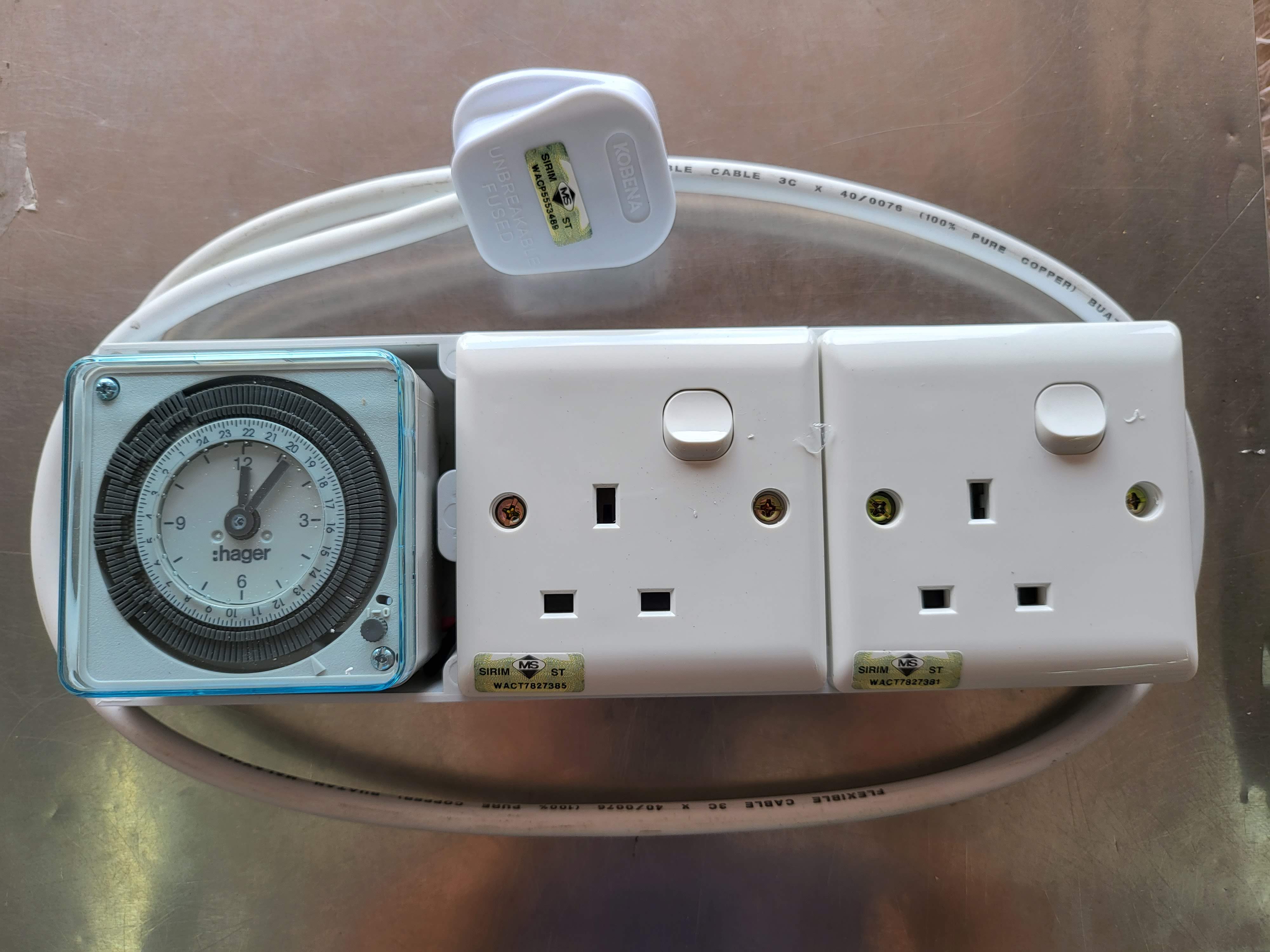 HAGER EH711 24Hour Timer Switch / Time Switch (Analogue) [Ready Stock ...