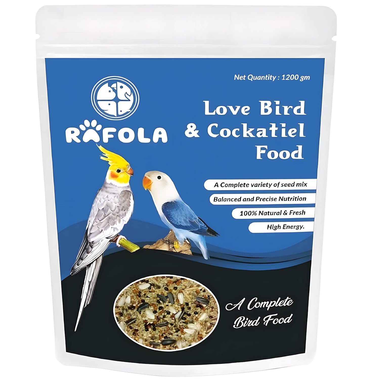 RAFOLA Bird Food for Cockatiel & Love Birds Mix Seeds, Canary Seed ...