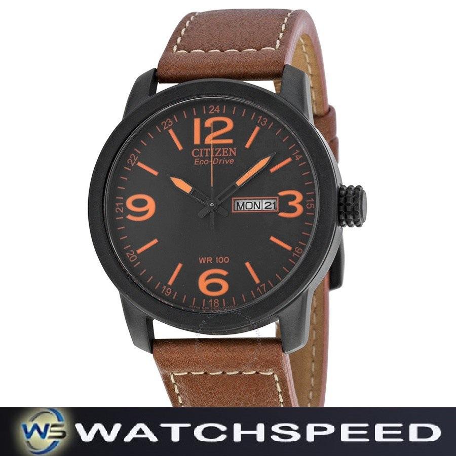 Citizen Eco Drive BM8475-26E BM8475-26 Solar Chandler Brown Leather Men ...