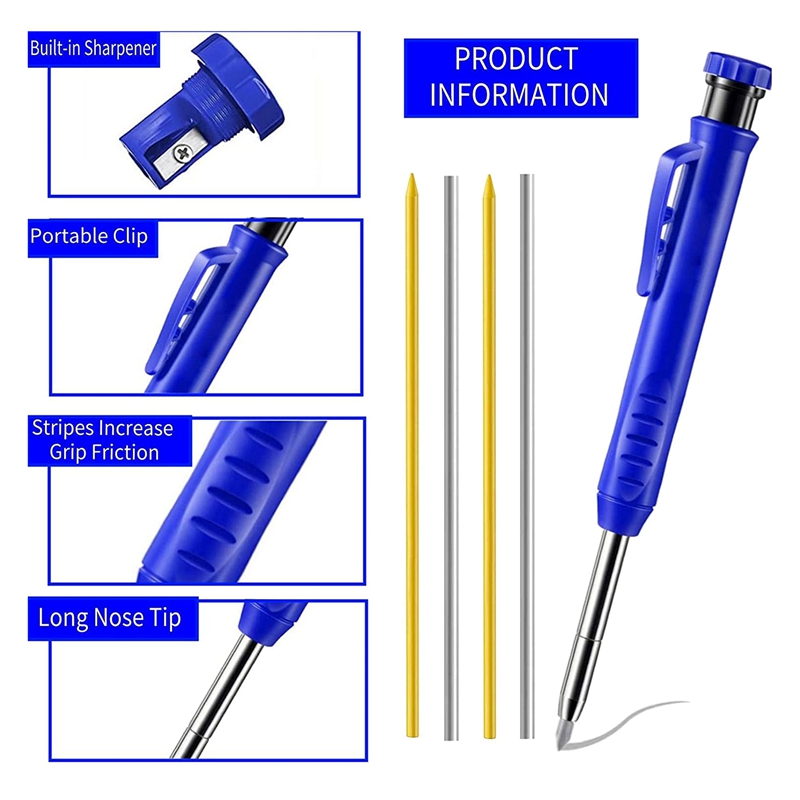 5 Packs Silver Streak Welders Pencil Set with Carbide Scriber Tool ...