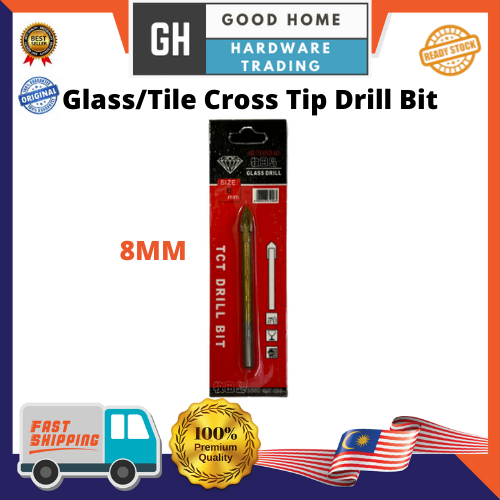 Glass/Tile Cross Tip Drill Bit (5MM , 6MM , 8MM , 10MM , 12MM) | Lazada