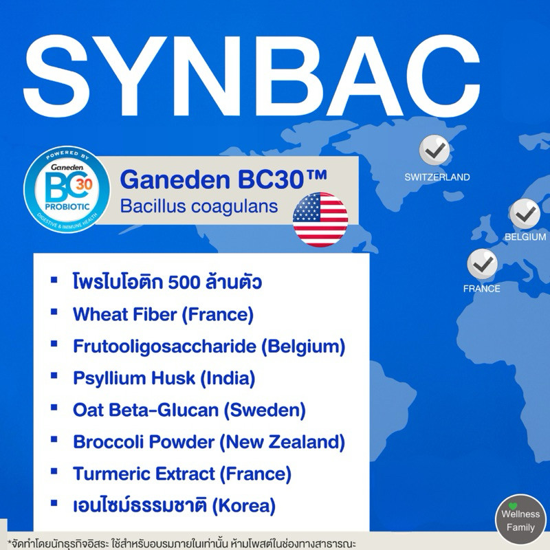 Lagacy เลกาซี่ SYNBAC BC30 Probiotic (ซินแบค)มาเติม เชื้อจุลินทรีย์ชนิด ...