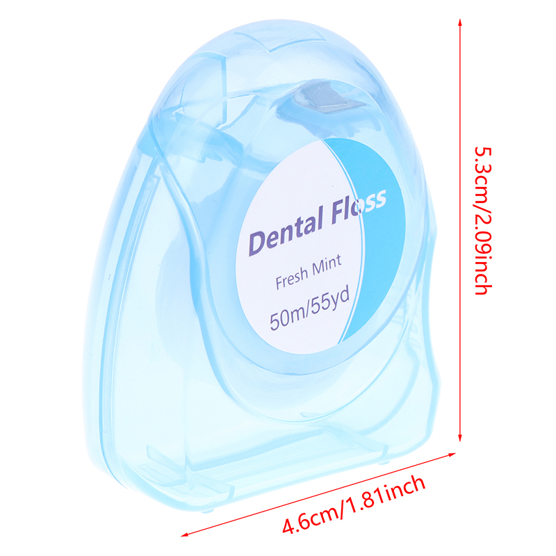 50M/Box Micro Wax Peppermint Flavor Dental Floss Interdental Brush ...