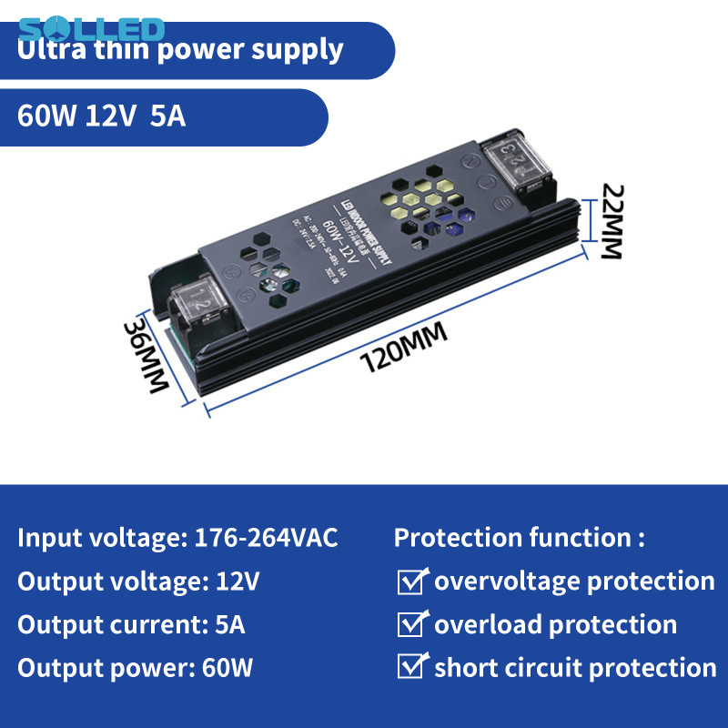 LED Light Strip Switch Drive 176-267VAC Overload Protection LED ...