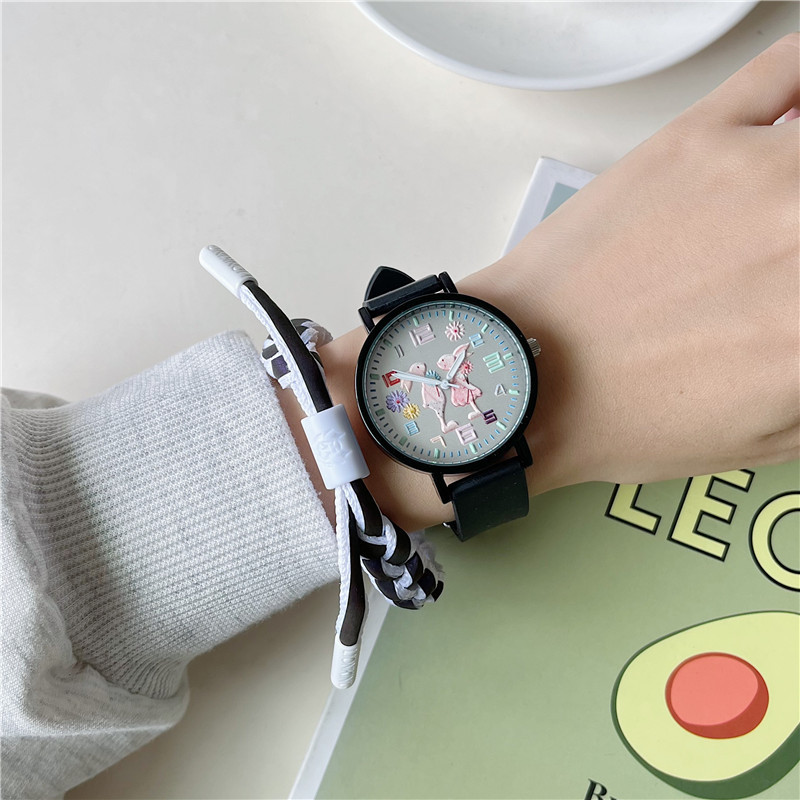 【Essential Good Item】Middle School Girls' Watch - Cute Cartoon Analog ...
