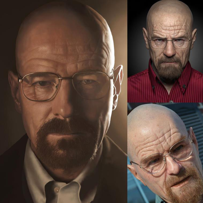 Breaking Bad Professor Mr. White Realistic Latex Mask Halloween Cosplay ...