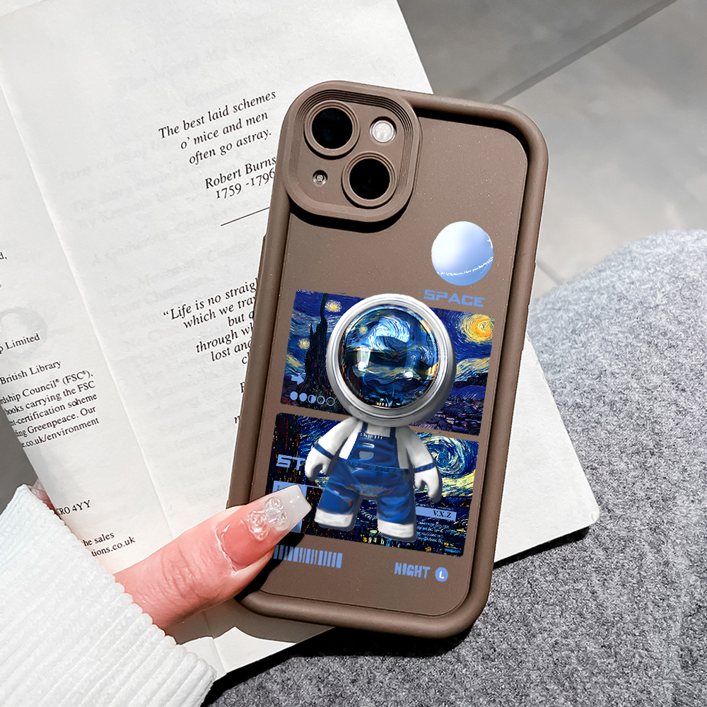 UCUC for Samsung A55 5G Back Cover Oil Painting Astronaut Ladder Camera ...