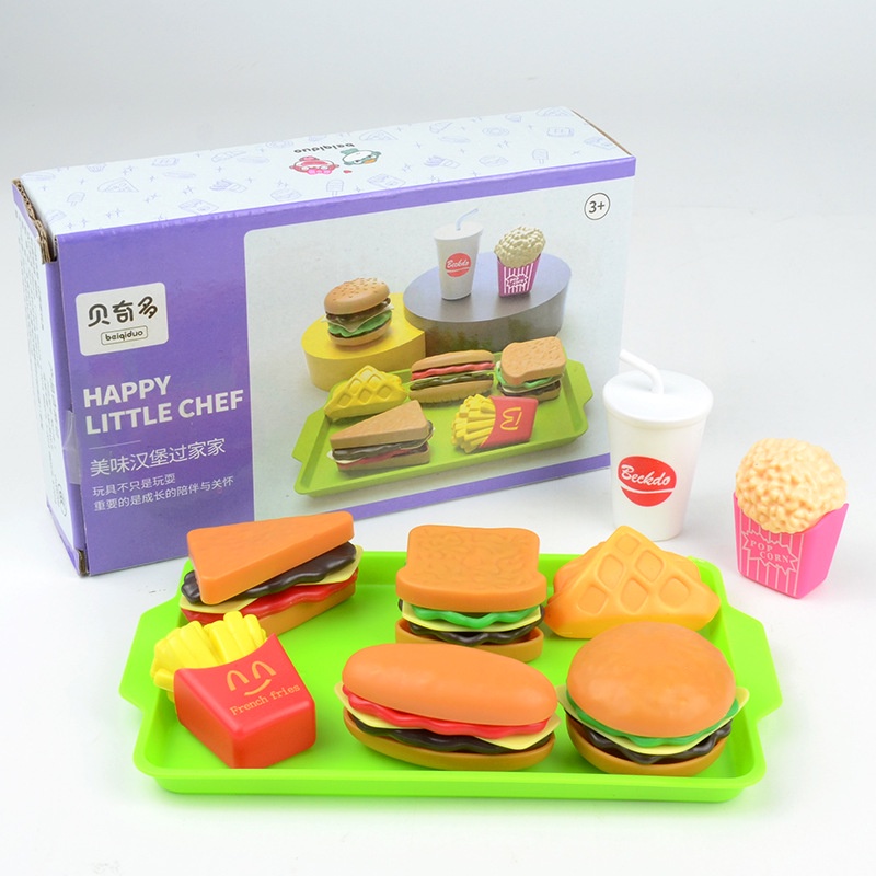 Happy Little Chef Pretend Play Sandwich French Fries Burger Inspired ...