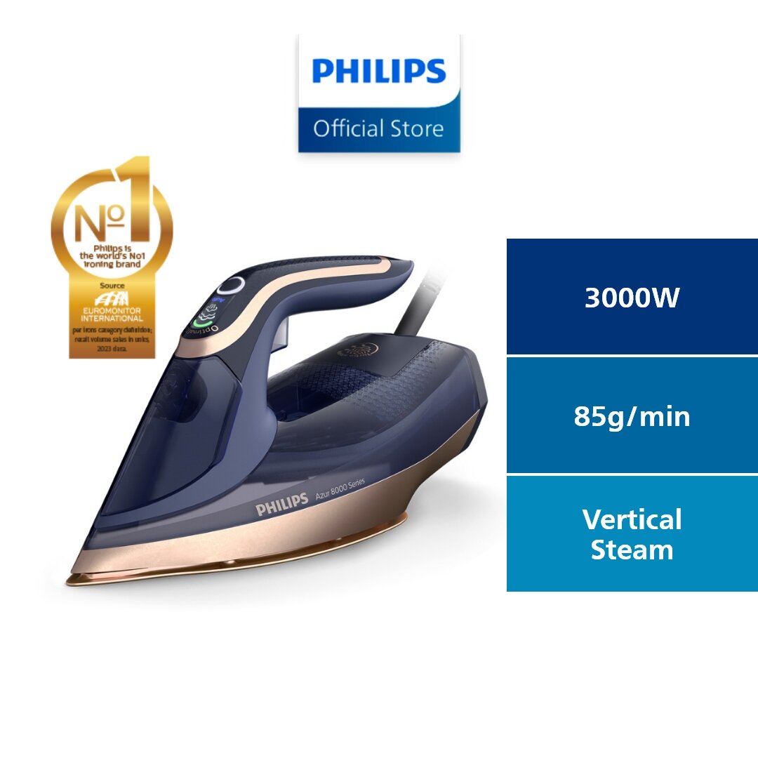 PHILIPS Azur Steam Iron 8000 series with OptimalTEMP technology ...