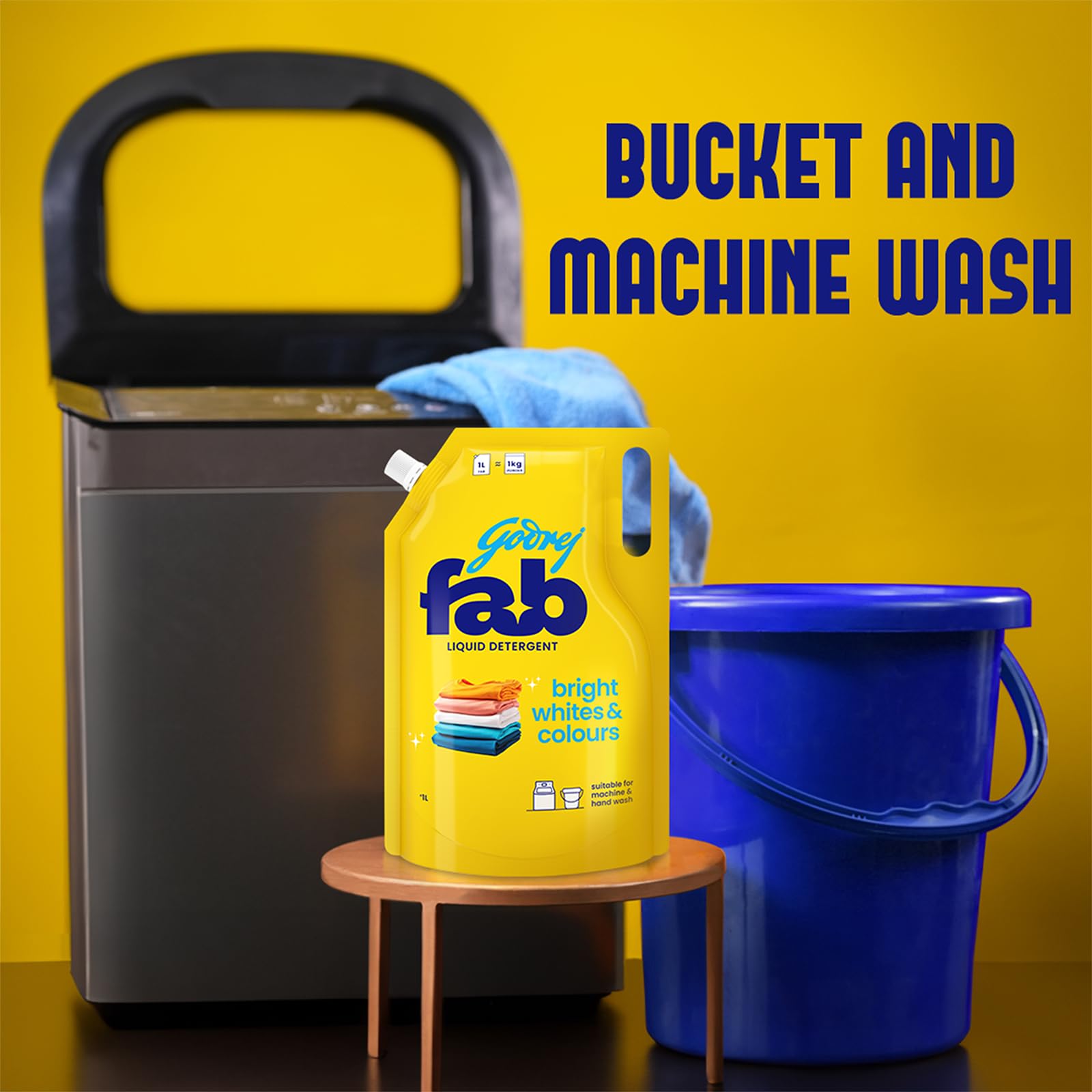 Fab Liquid Detergent 1 Litre | With Spill-Proof Nozzle For Easy Dosing ...