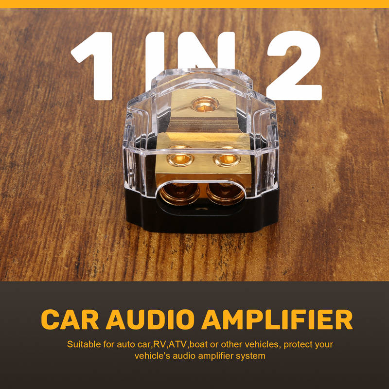 Car Audio Amplifier Power Distribution Block 1 in 2 Out Way Power ...