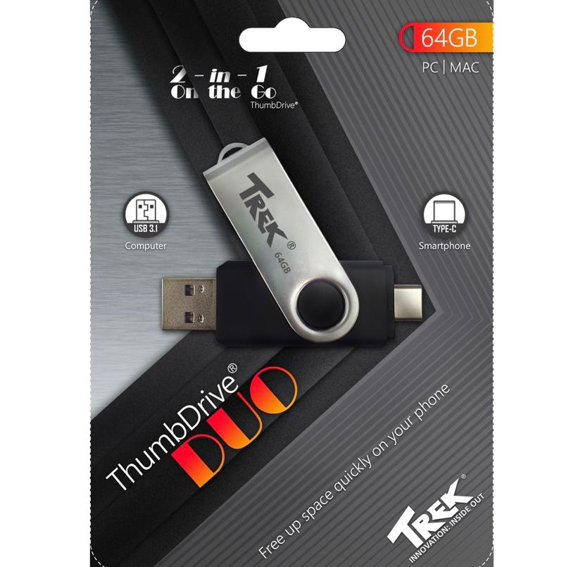 [ORIGINAL] Trek Thumbdrive DUO Dual Drive USB 3.1 Type-C Flash Drive trek thumb drive - 32GB ...