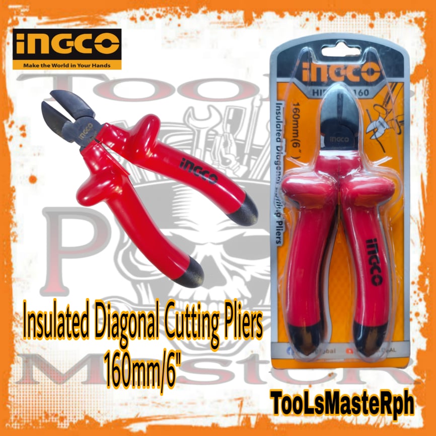 INGCO Insulated Diagonal Cutting Pliers 160mm(6") (HIDCP01160) | Lazada PH