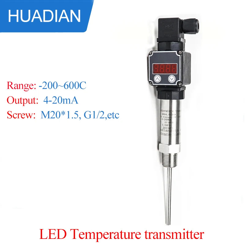 factory 4-20ma temperature sensor pt100 high temperature transmitter ...