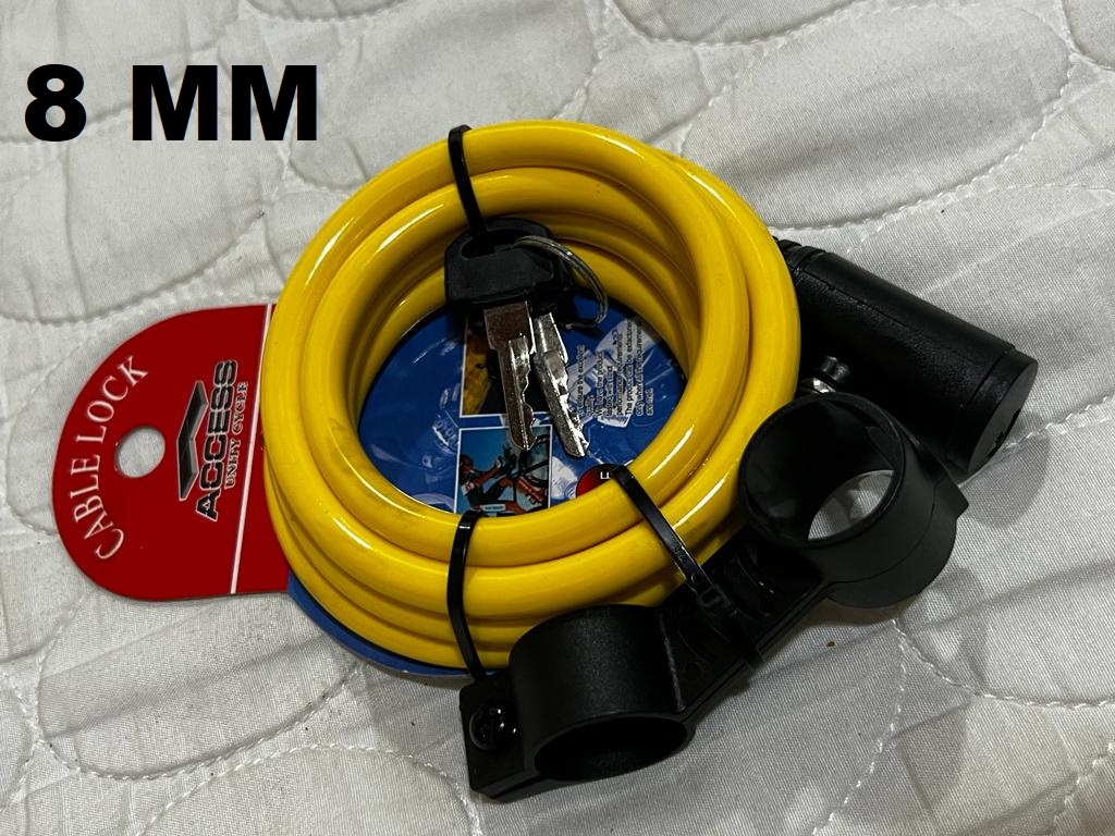 Bicycle MTB Wire Lock 2 Key Access Brand 8MM Thickness. | Daraz.lk