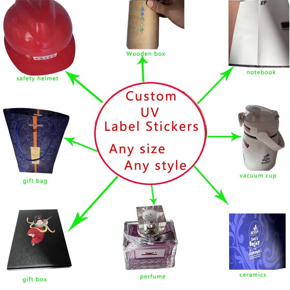 Custom Personalized UV Transfer Sticker DIY Your Own Design Logo Text ...