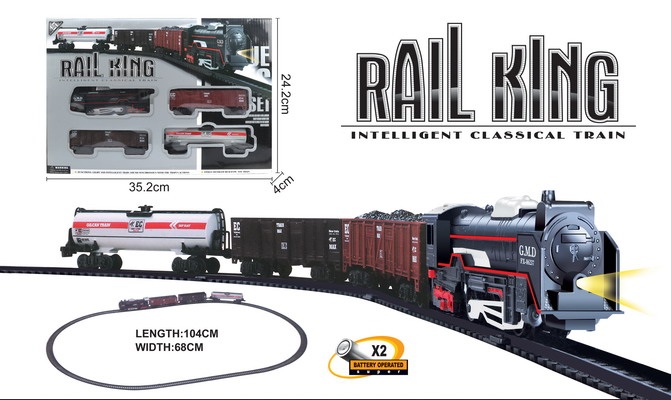 SYARIAH TOYS Mainan Kereta Api Rel Lokomotif Rail King Railking Gerbong ...
