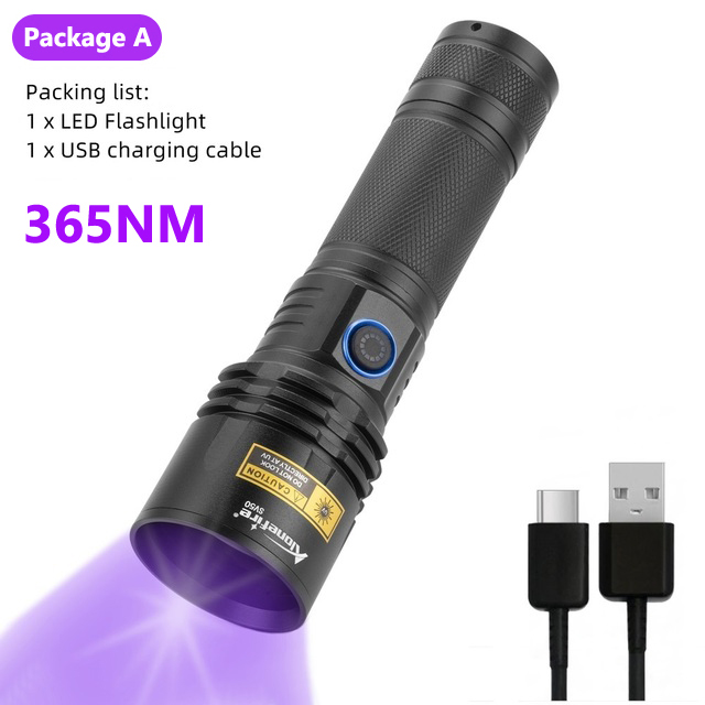 Alonefire Đèn UV Tím 365nm 20W Đèn Pin Cực Tím USB Đèn Pin Vô Hình Đèn ...